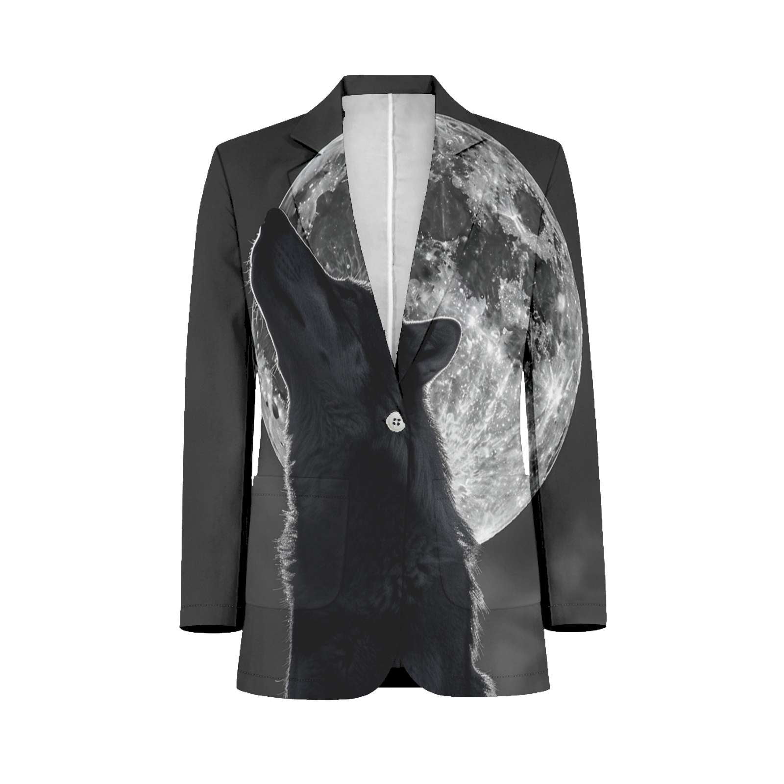 Wolf Under The Moon Mens Suits Shawl Collar Slim Fit Suit Mens Groom ...
