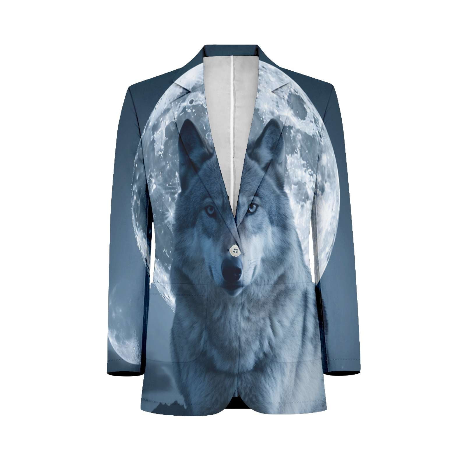 Wolf Under The Moon Mens Suits Shawl Collar Slim Fit Suit Mens Groom ...