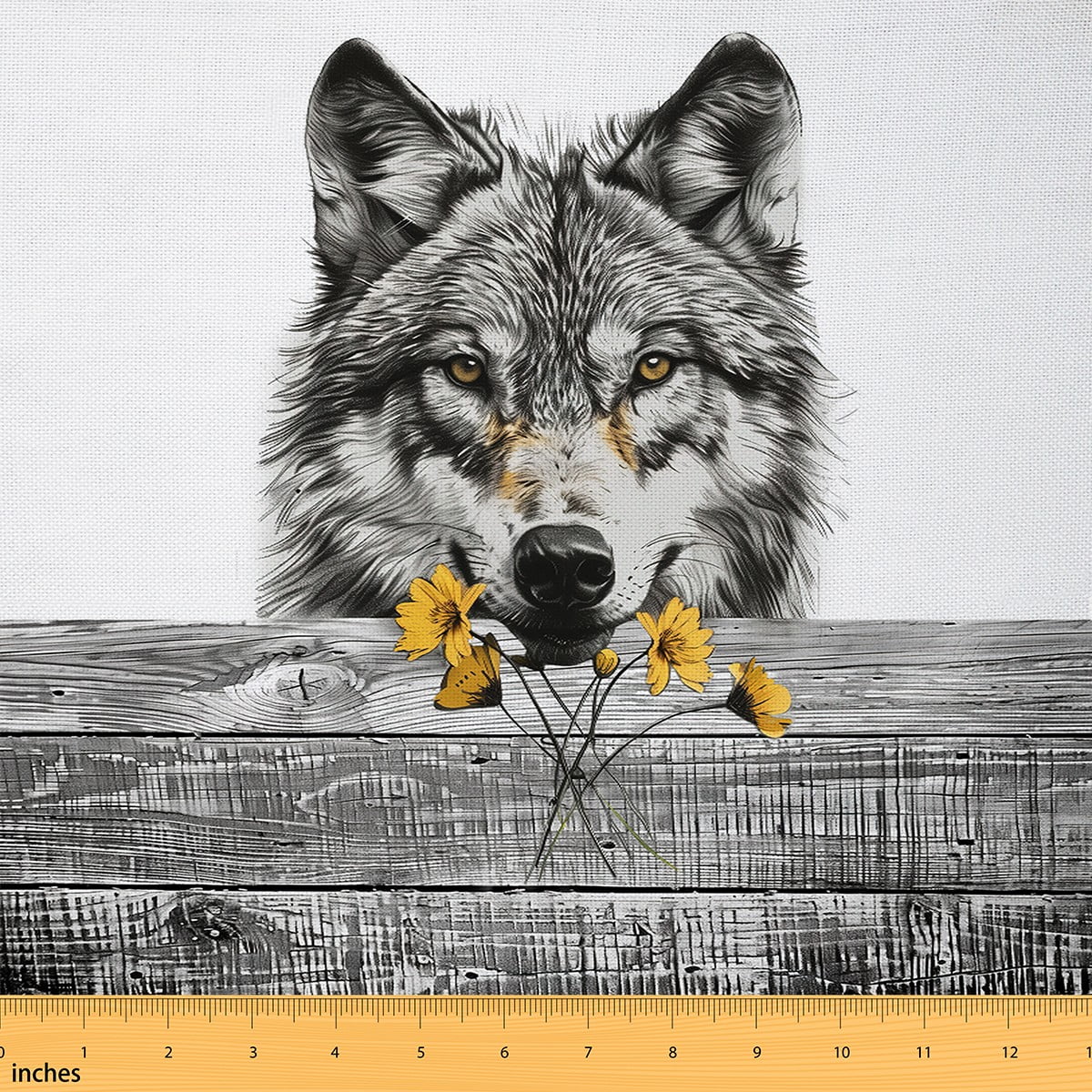 Wolf Upholstery Fabric,Western Wolf Fabric By The Yard,Jungle Animal ...