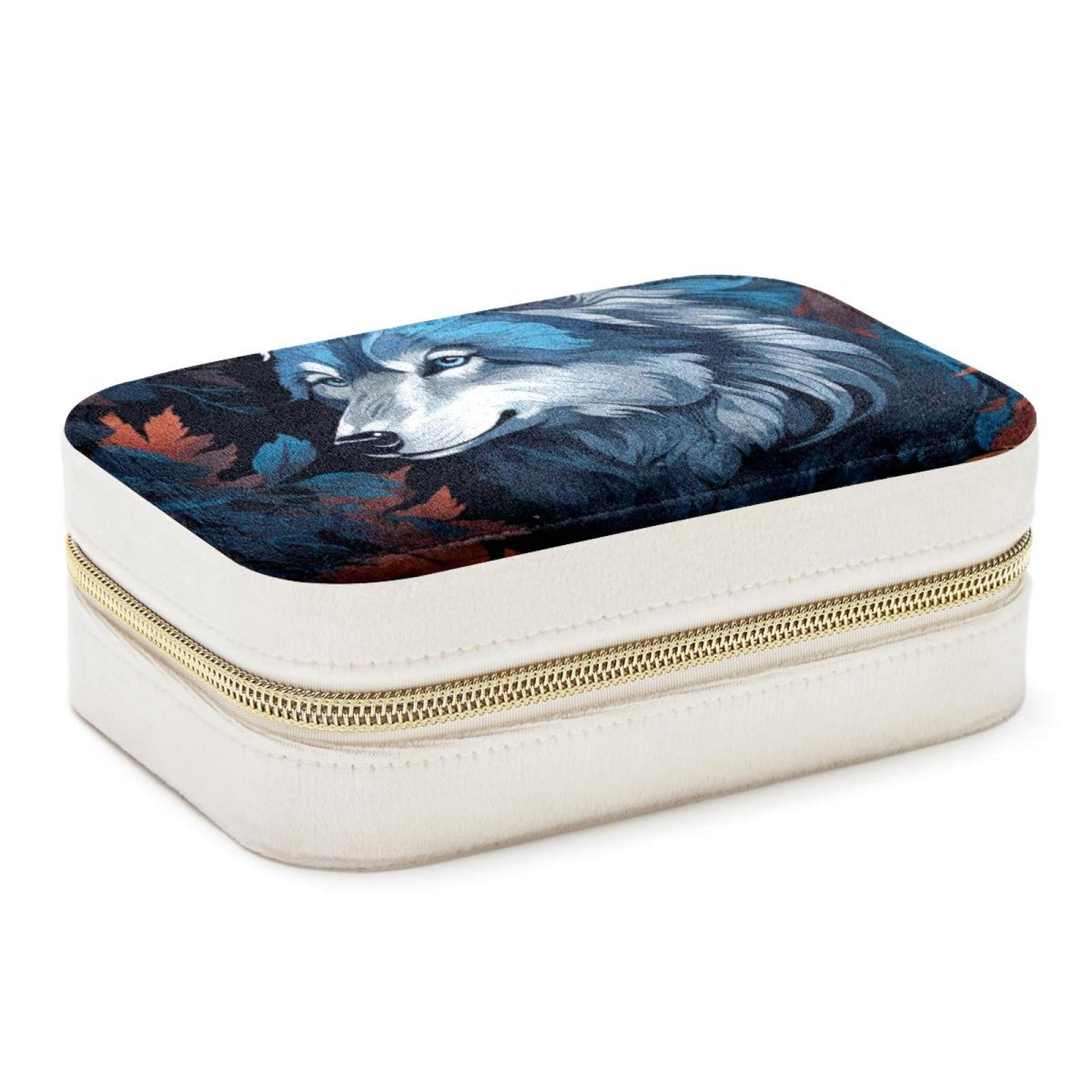 Wolf Velvet Portable Travel Organizer Box with Removable Compartment ...