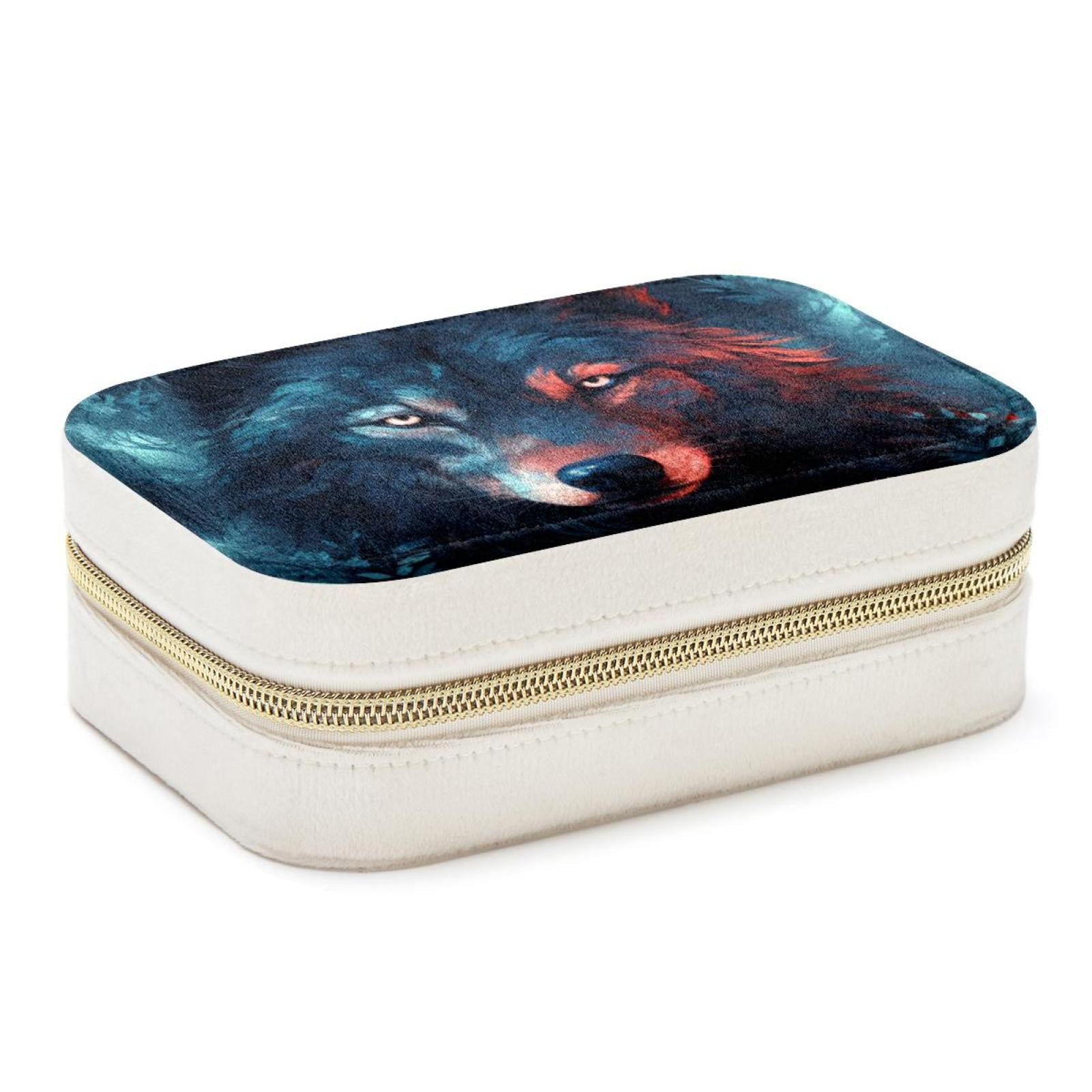 Wolf Velvet Portable Travel Organizer Box with Removable Compartment ...