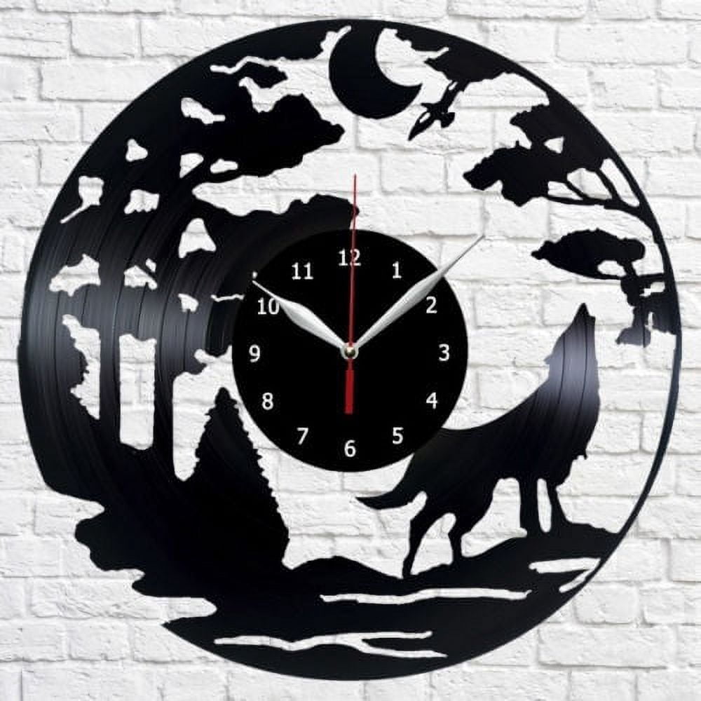 Wolf Vinyl Record Wall Clock Home Art Decor Vintage Wall Art The Best ...