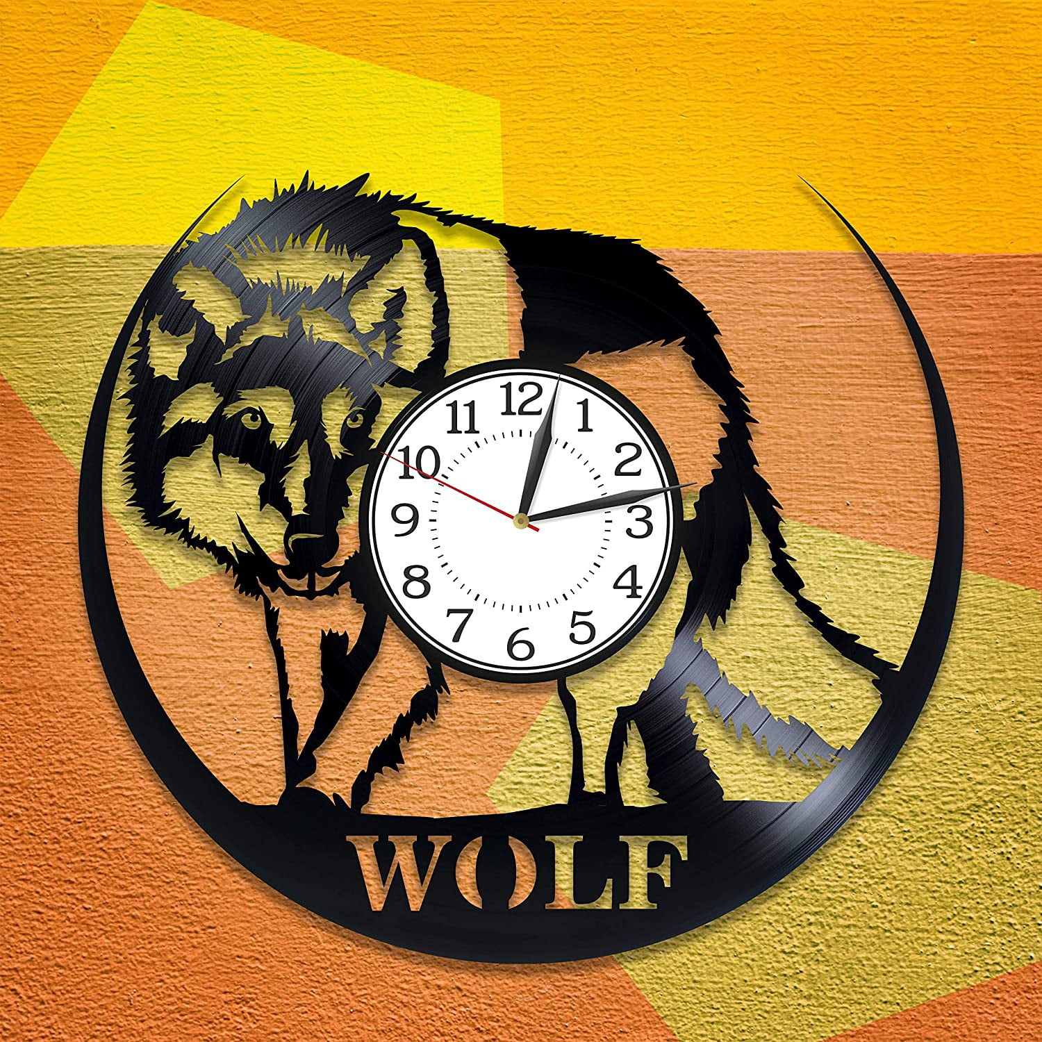 Wolf Wall Clock for Man and Woman Animal Original Home Decor Wolf Vinyl ...