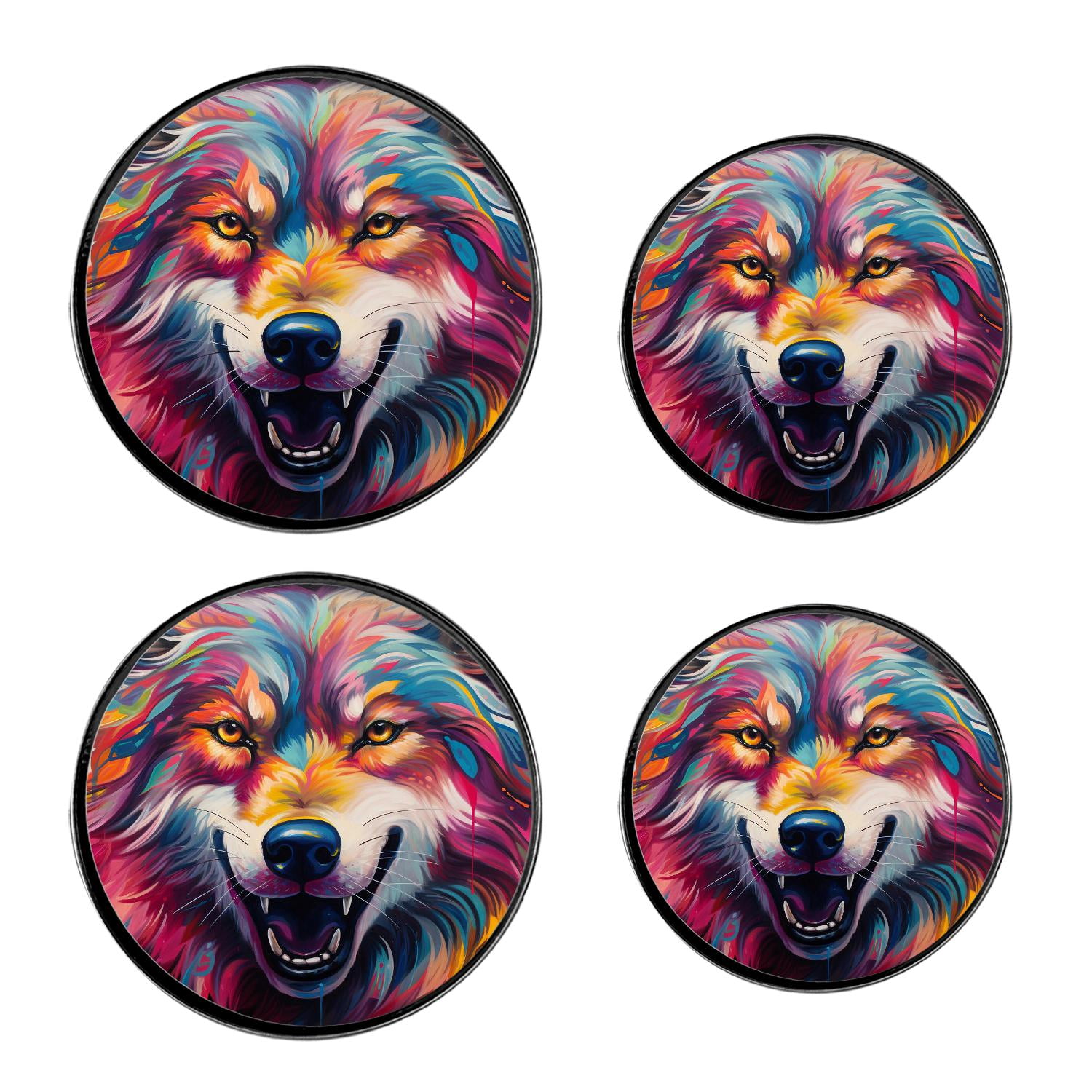 Wolf Watercolor Fog Beautiful Stove Burner Covers Set,Gas Stove Burner ...