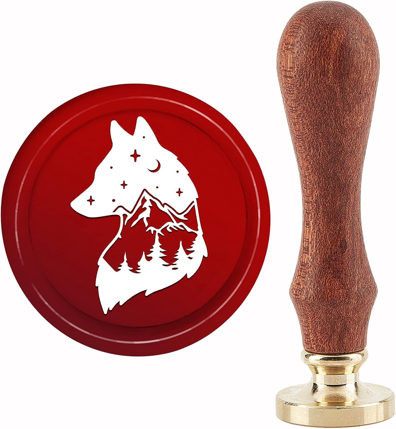 Wolf Wax Seal Stamp Mountain Sealing Wax Stamps Forest 30mm Retro ...