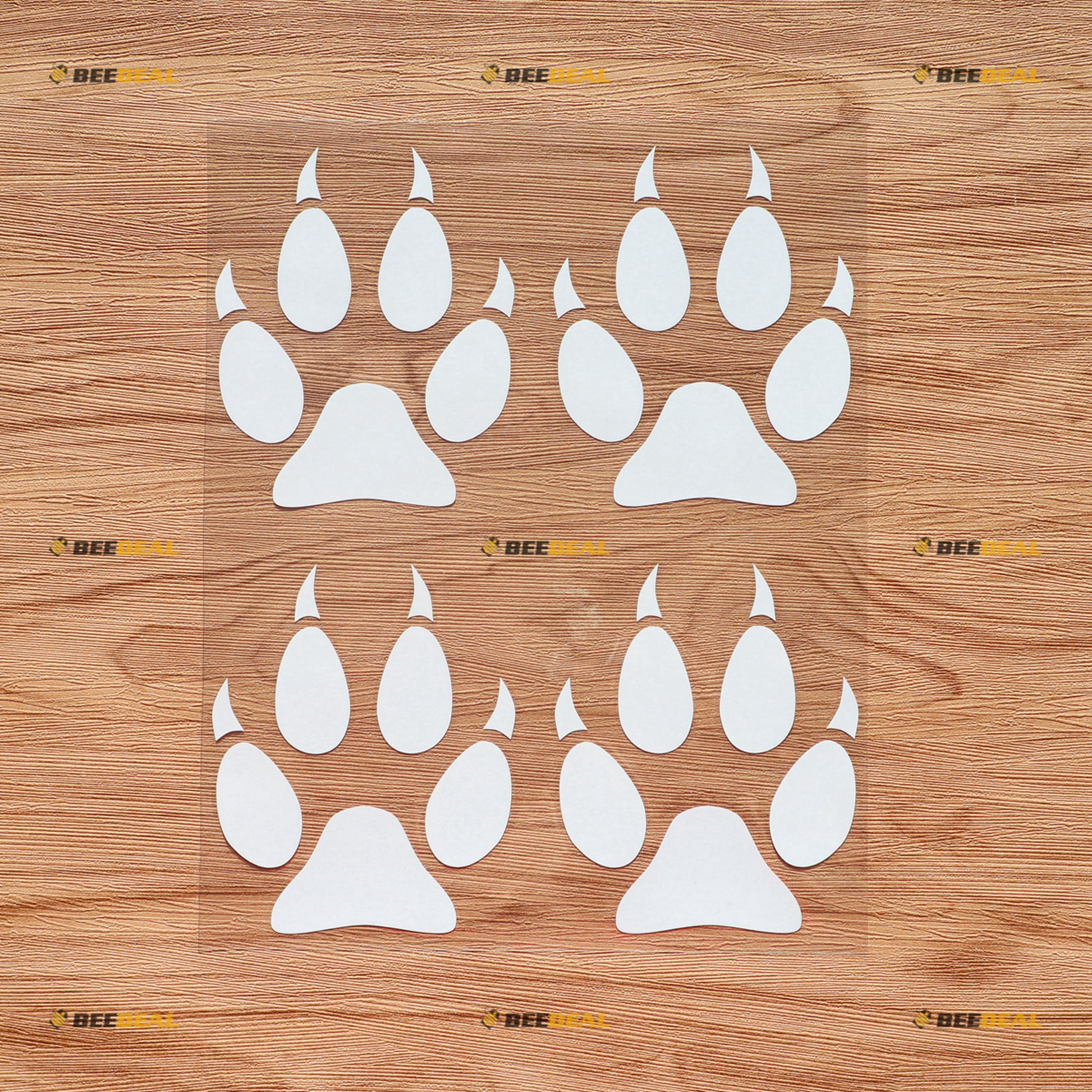 Wolf Wolves Paws Prints Tracks Hunting Vinyl Decal Sticker - 4 Pack ...