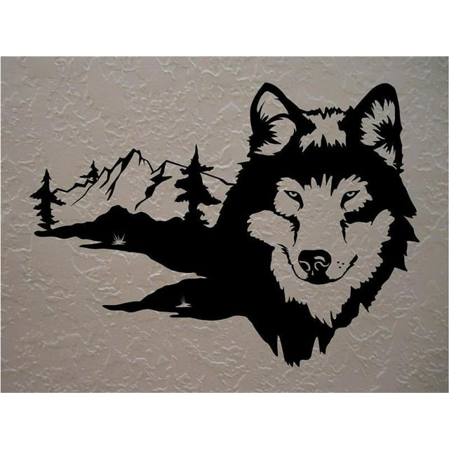 Wolf Wolves Wall Decals Mural Home Decor Vinyl Stickers Decorate Your ...
