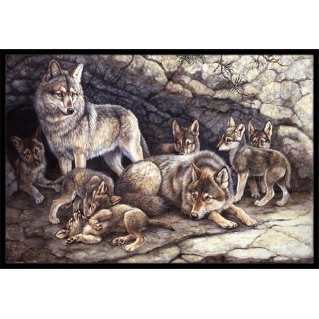 Wolf Wolves by the Den Doormat 18x27 - Walmart.com