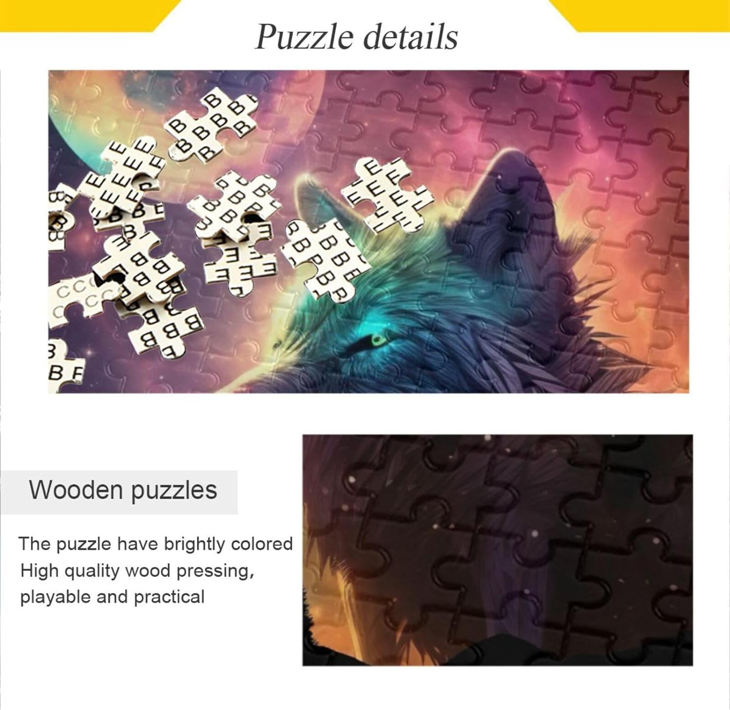 Wolf Wooden Jigsaw Puzzles, Intellectual Entertainment Educational ...