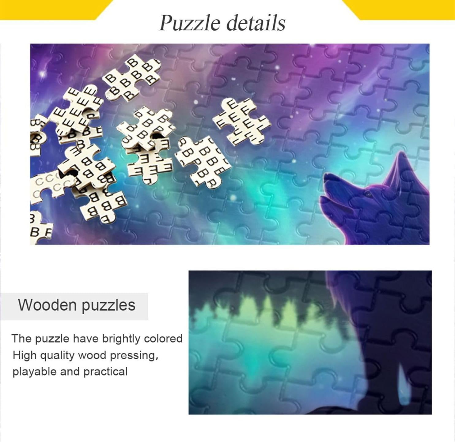 Wolf Wooden Jigsaw Puzzles, Intellectual Entertainment Educational ...