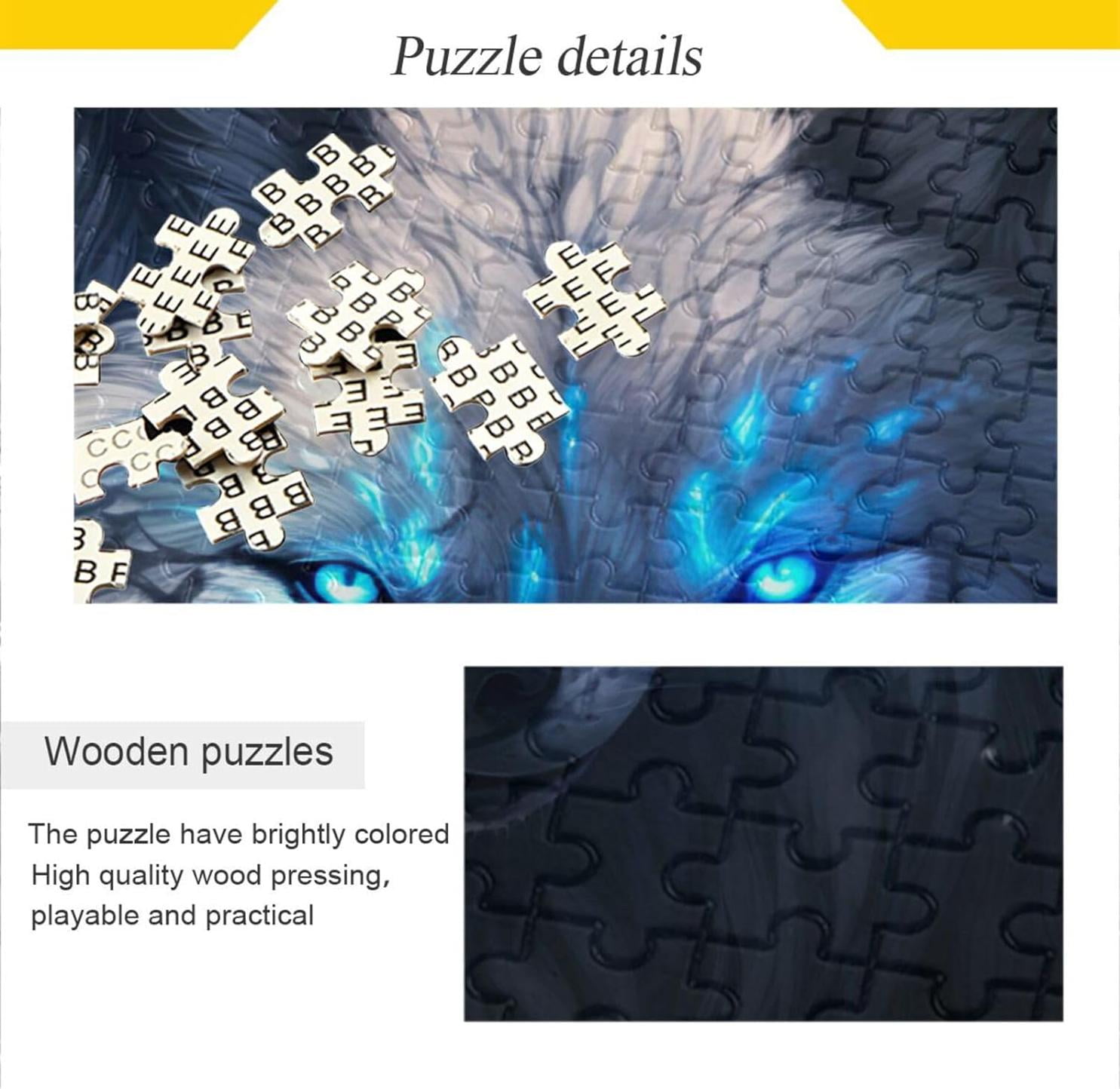 Wolf Wooden Jigsaw Puzzles, Intellectual Entertainment Educational ...