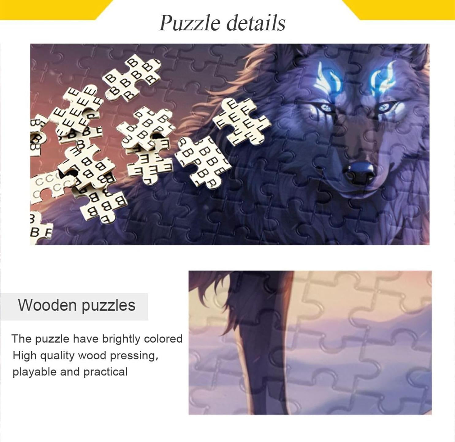 Wolf Wooden Jigsaw Puzzles, Intellectual Entertainment Educational ...