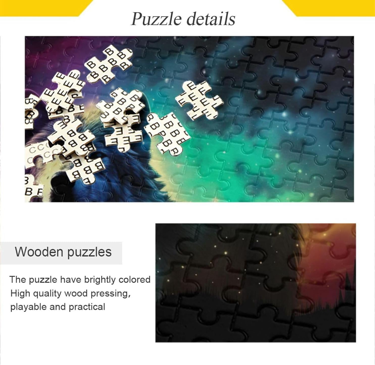 Wolf Wooden Jigsaw Puzzles, Intellectual Entertainment Educational ...