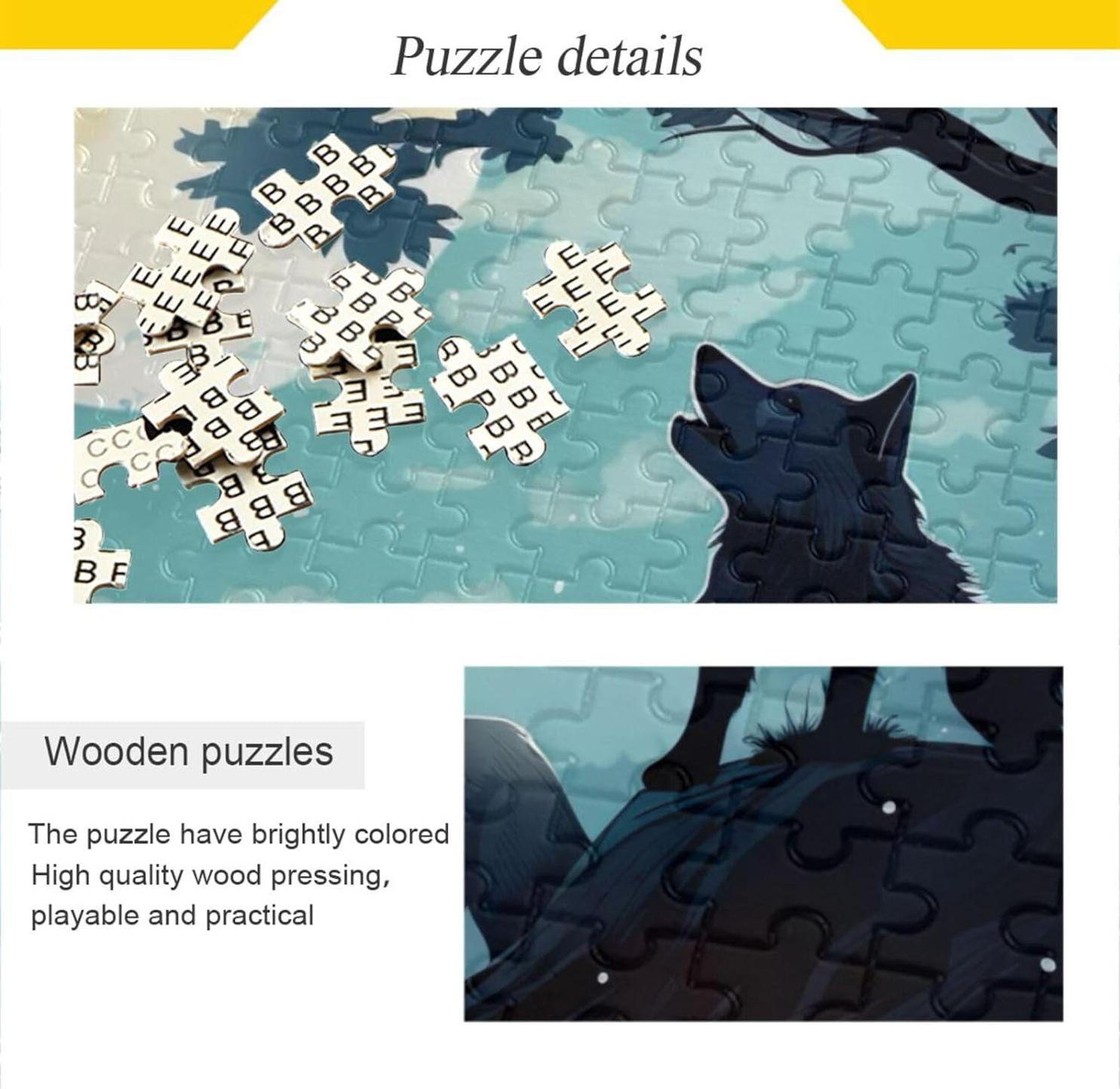 Wolf Wooden Jigsaw Puzzles, Intellectual Entertainment Educational ...