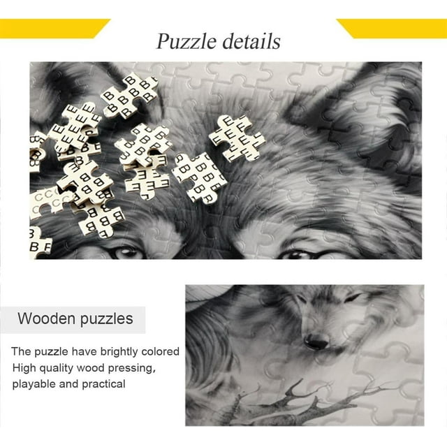 Wolf Wooden Jigsaw Puzzles, Intellectual Entertainment Educational ...