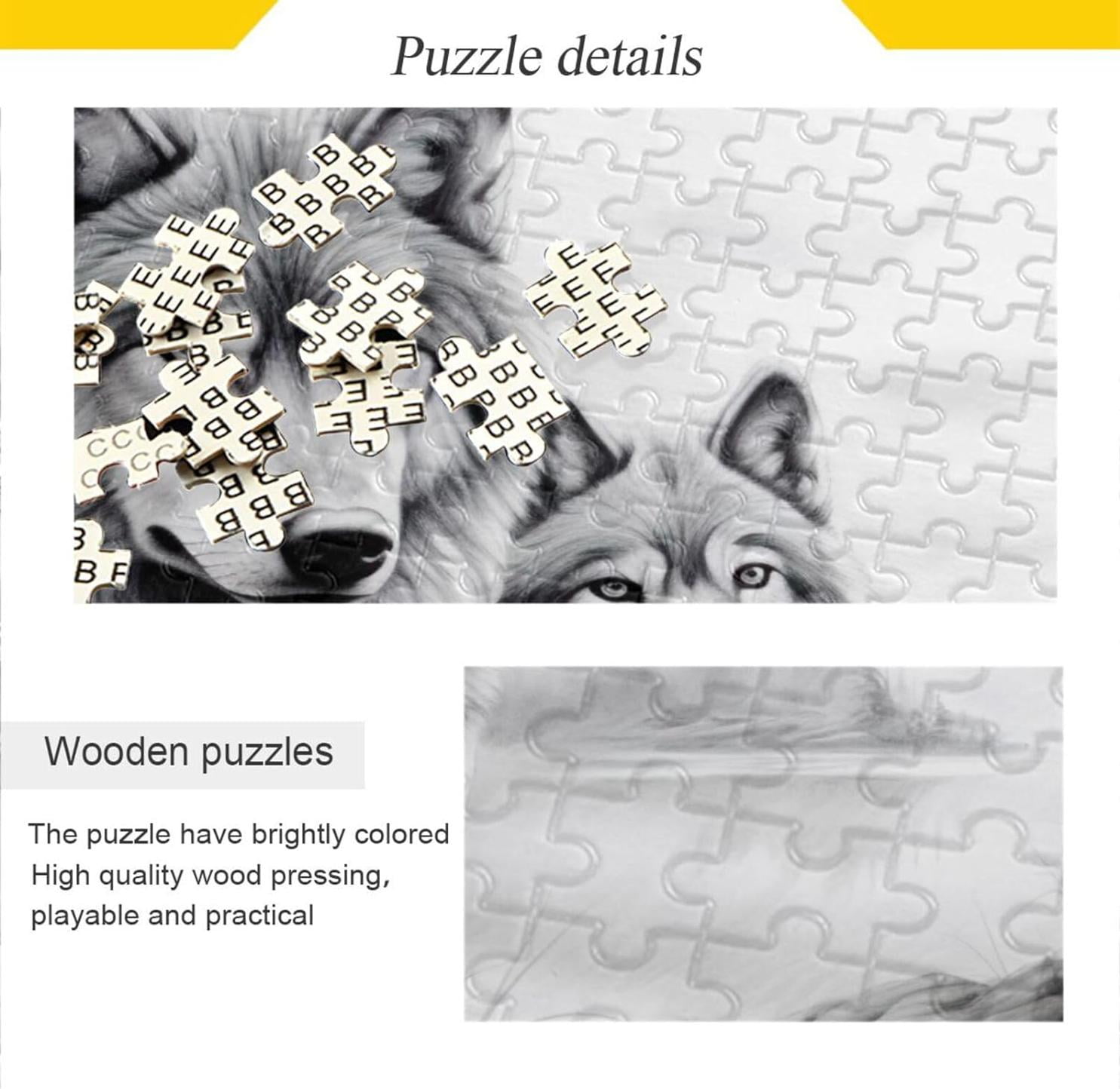 Wolf Wooden Jigsaw Puzzles, Intellectual Entertainment Educational ...