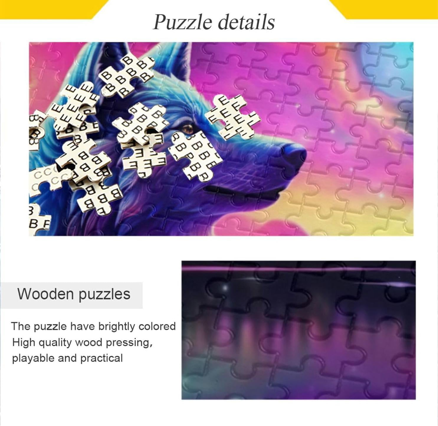 Wolf Wooden Jigsaw Puzzles, Intellectual Entertainment Educational ...