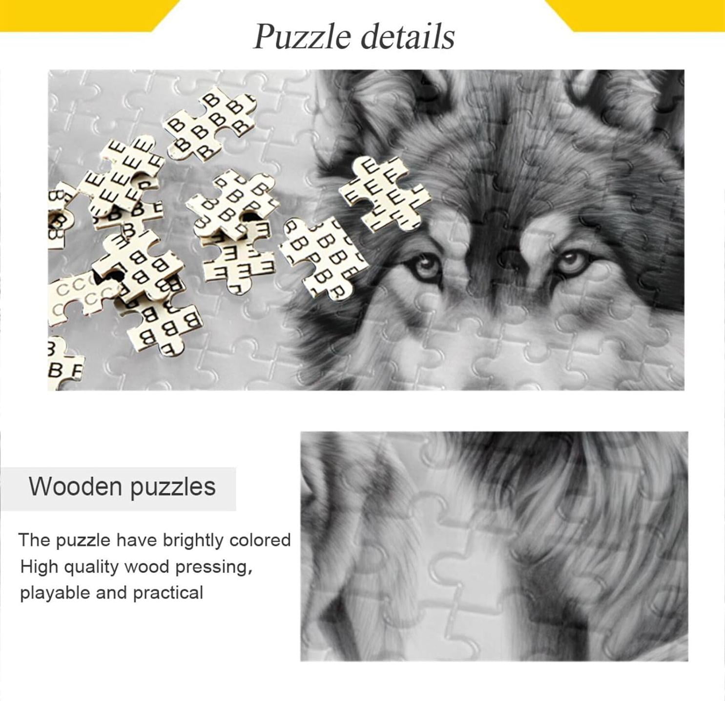 Wolf Wooden Jigsaw Puzzles, Intellectual Entertainment Educational ...