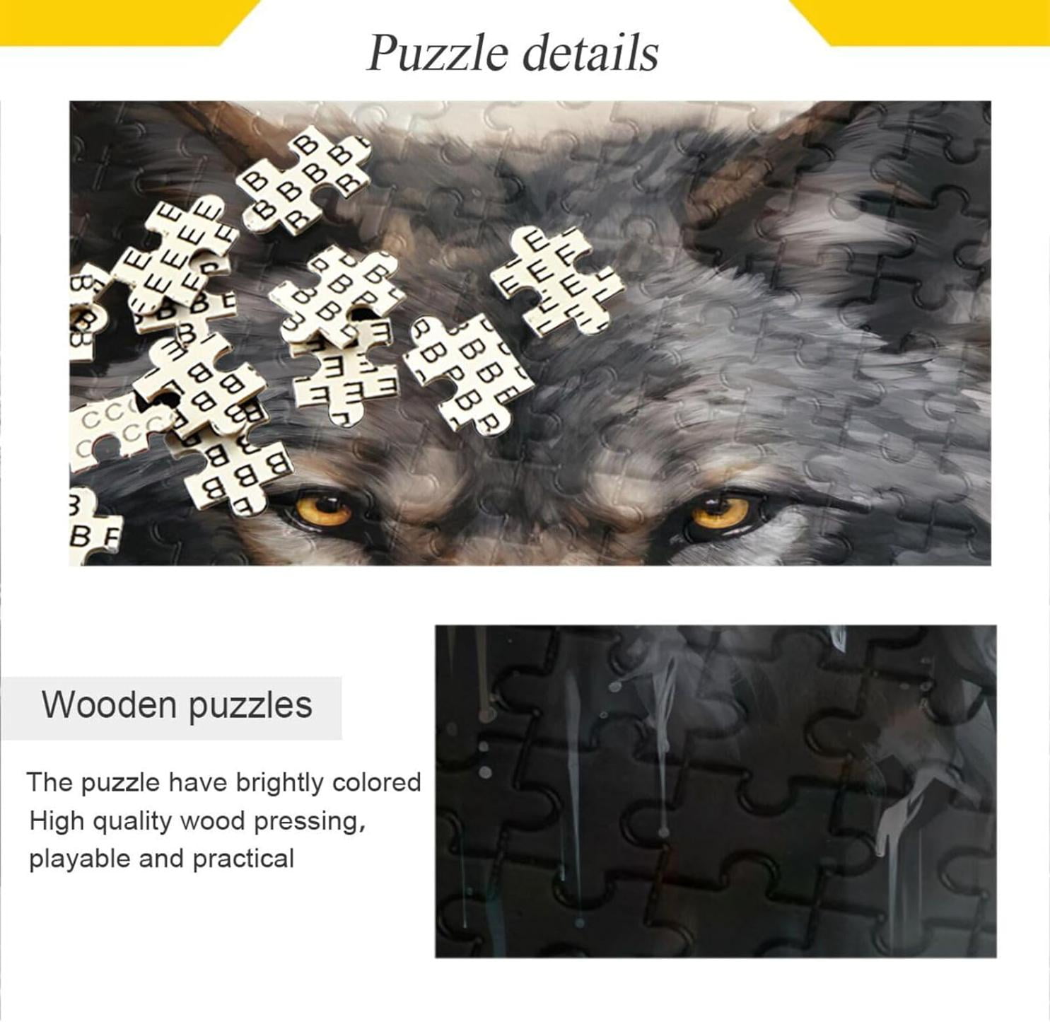 Wolf Wooden Jigsaw Puzzles, Intellectual Entertainment Educational ...