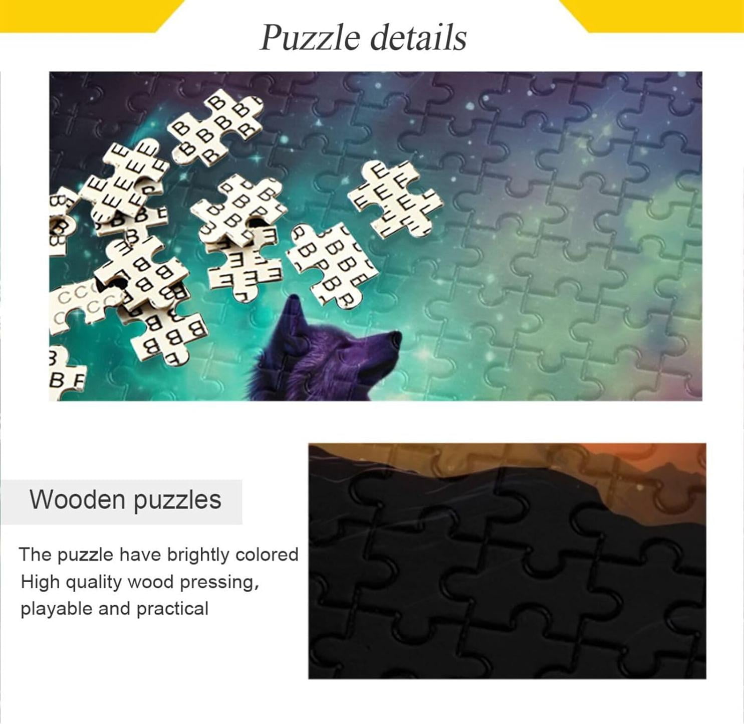 Wolf Wooden Jigsaw Puzzles, Intellectual Entertainment Educational ...