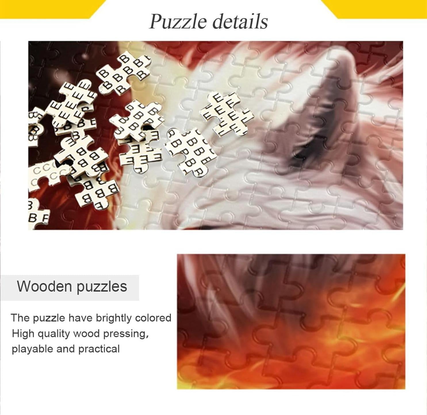 Wolf Wooden Jigsaw Puzzles, Intellectual Entertainment Educational ...