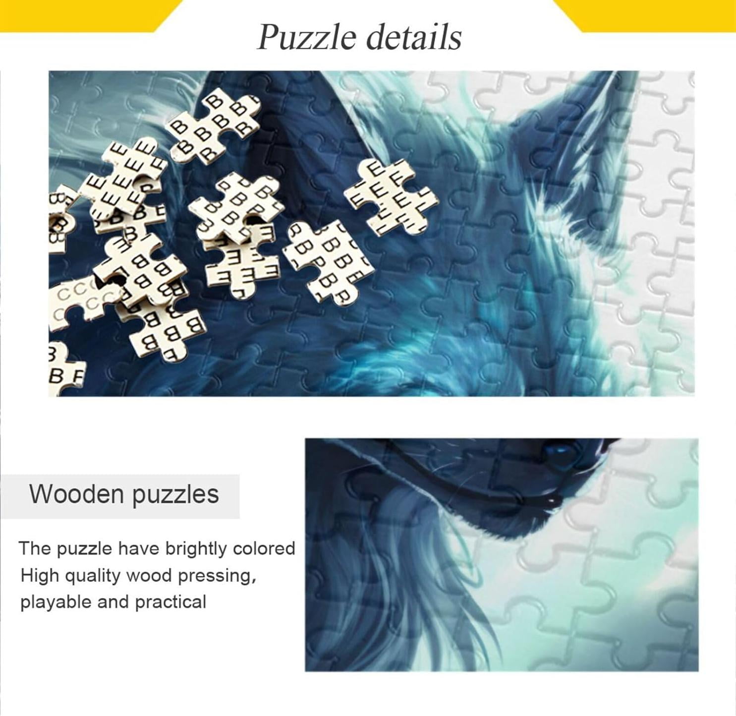 Wolf Wooden Jigsaw Puzzles, Intellectual Entertainment Educational ...