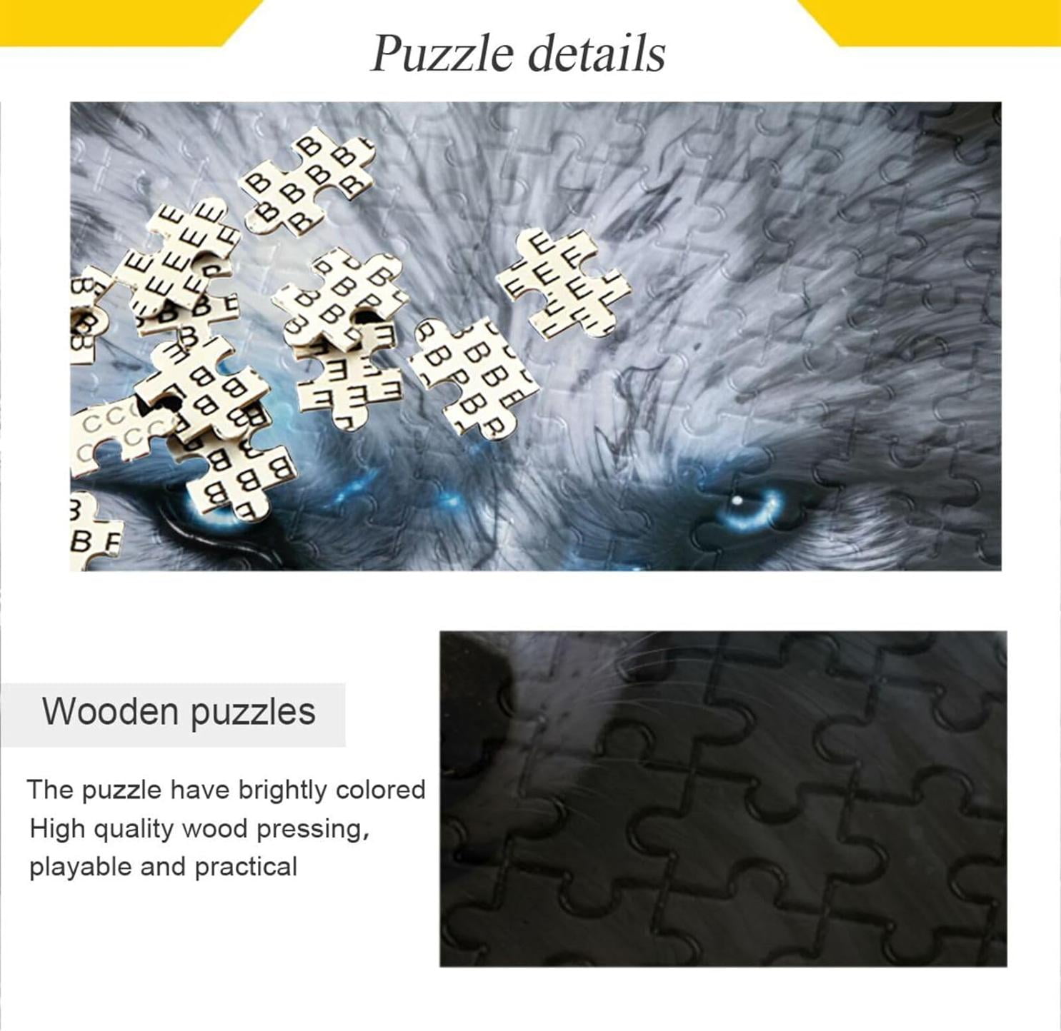 Wolf Wooden Jigsaw Puzzles, Intellectual Entertainment Educational ...