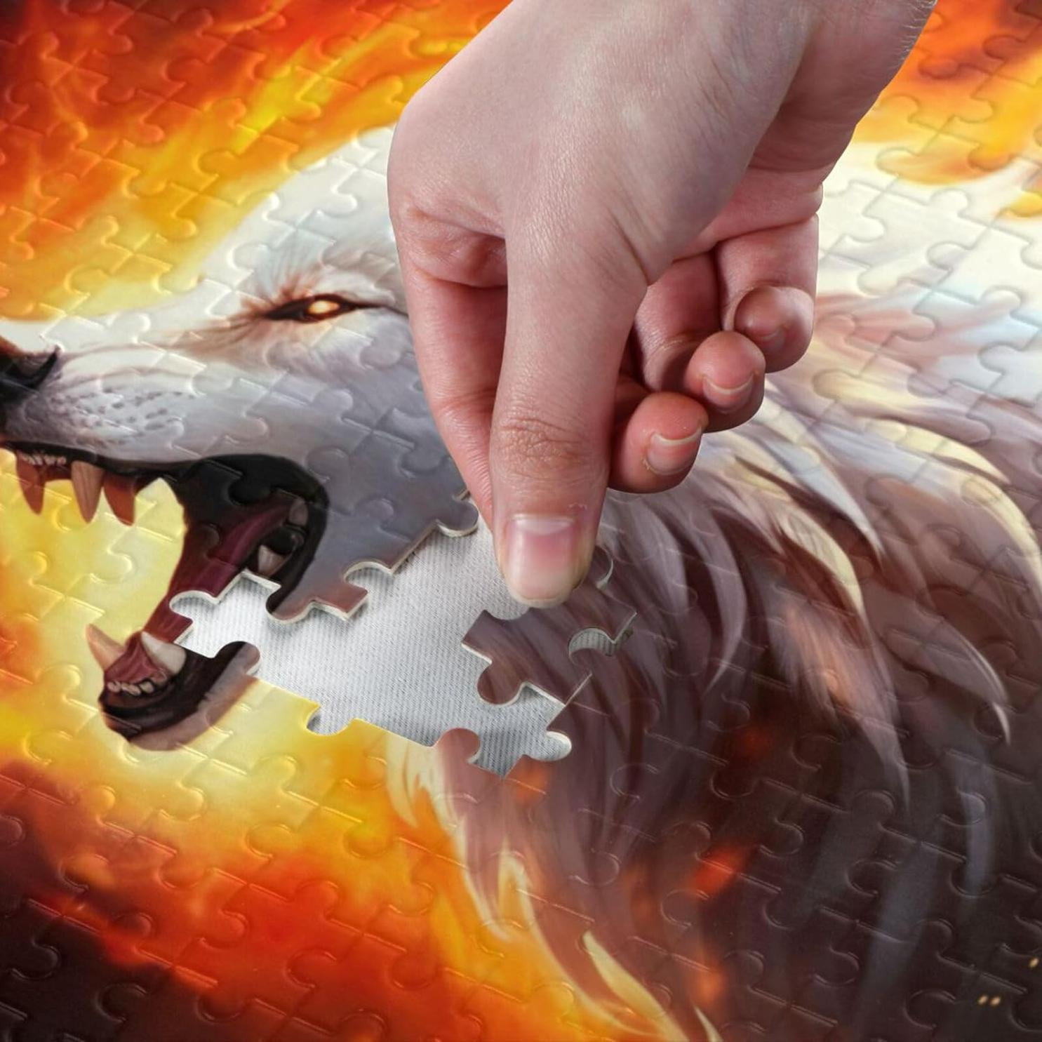 Wolf Wooden Jigsaw Puzzles, Intellectual Entertainment Educational ...