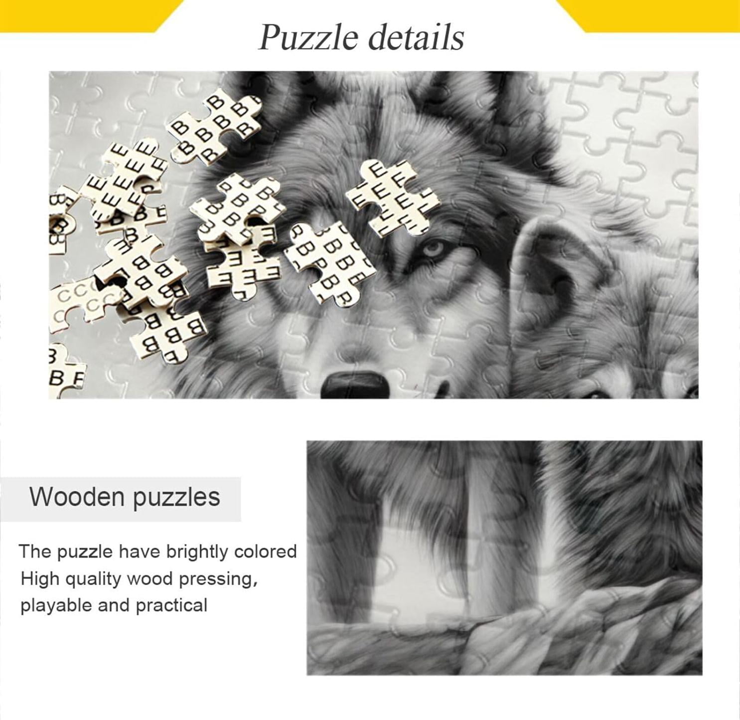 Wolf Wooden Jigsaw Puzzles, Intellectual Entertainment Educational ...
