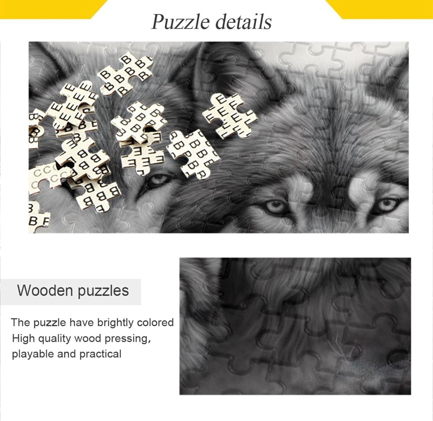 Wolf Wooden Jigsaw Puzzles, Intellectual Entertainment Educational ...