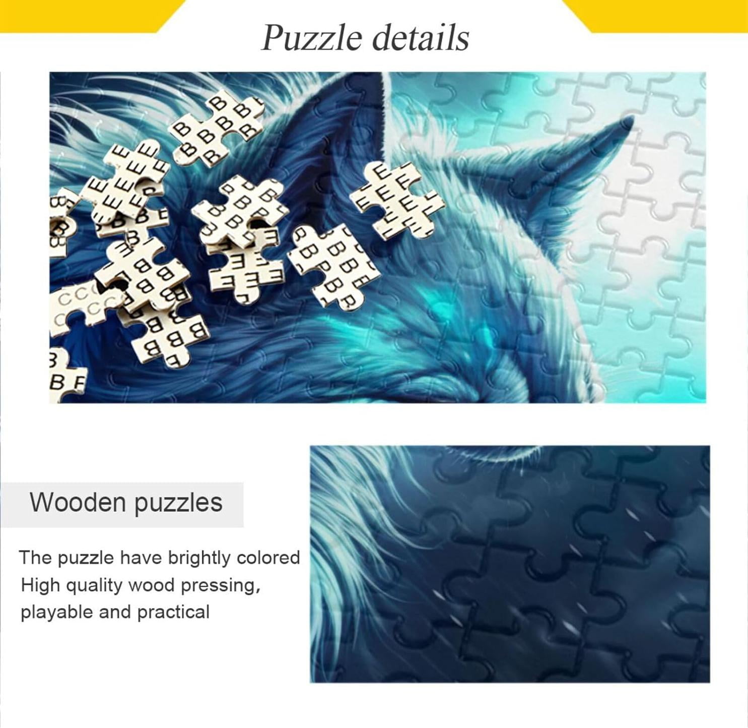 Wolf Wooden Jigsaw Puzzles, Intellectual Entertainment Educational ...
