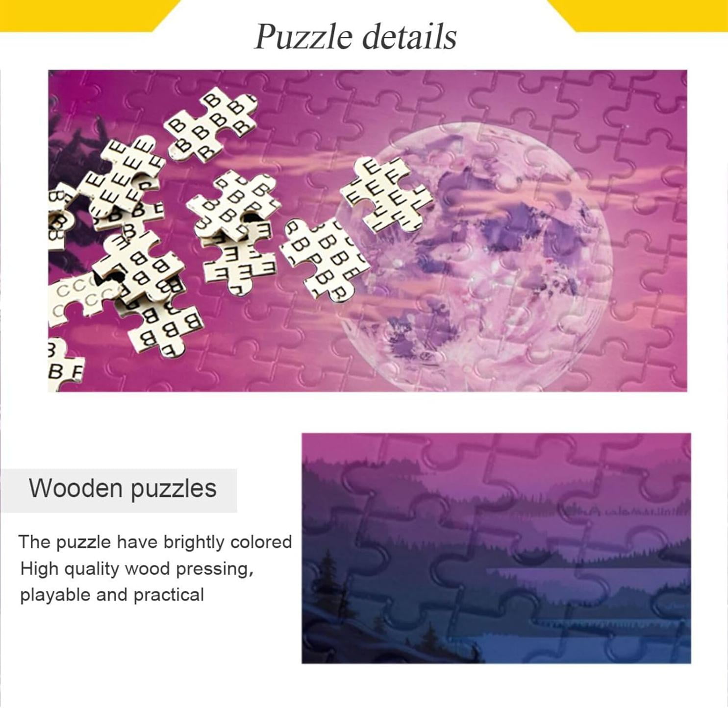 Wolf Wooden Jigsaw Puzzles, Intellectual Entertainment Educational ...