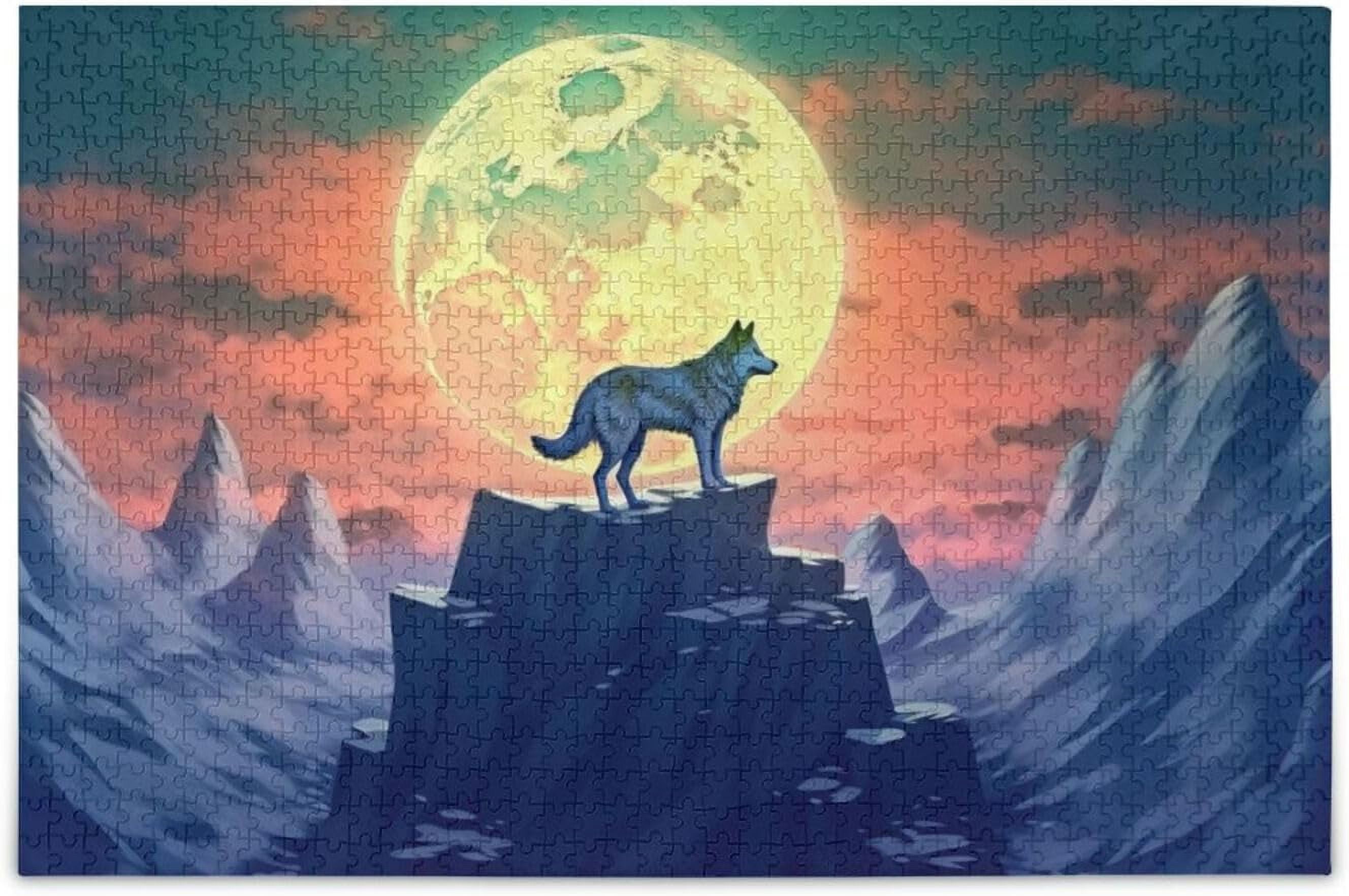 Wolf Wooden Jigsaw Puzzles, Intellectual Entertainment Educational ...