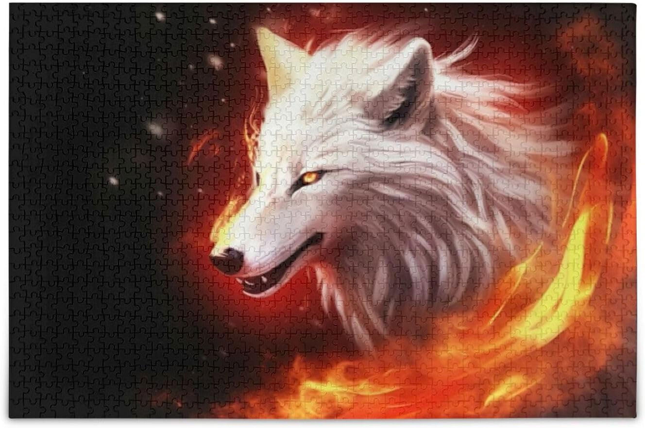 Wolf Wooden Jigsaw Puzzles, Intellectual Entertainment Educational ...