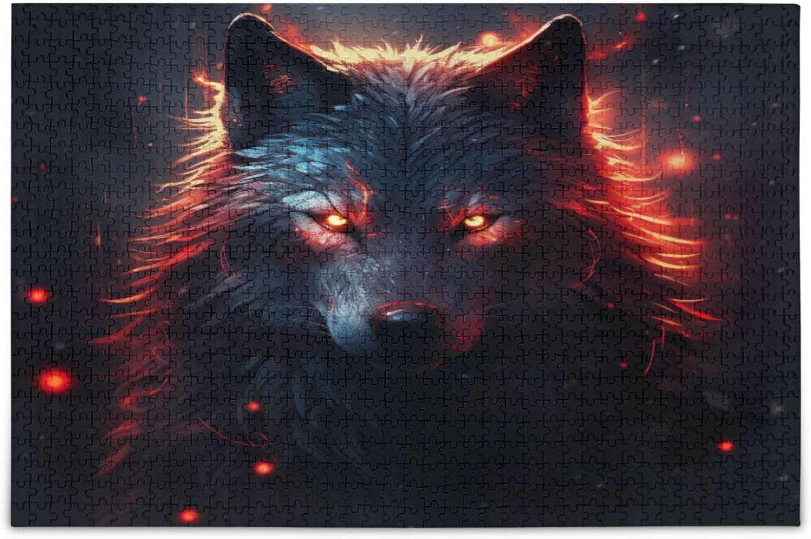 Wolf Wooden Jigsaw Puzzles, Intellectual Entertainment Educational ...