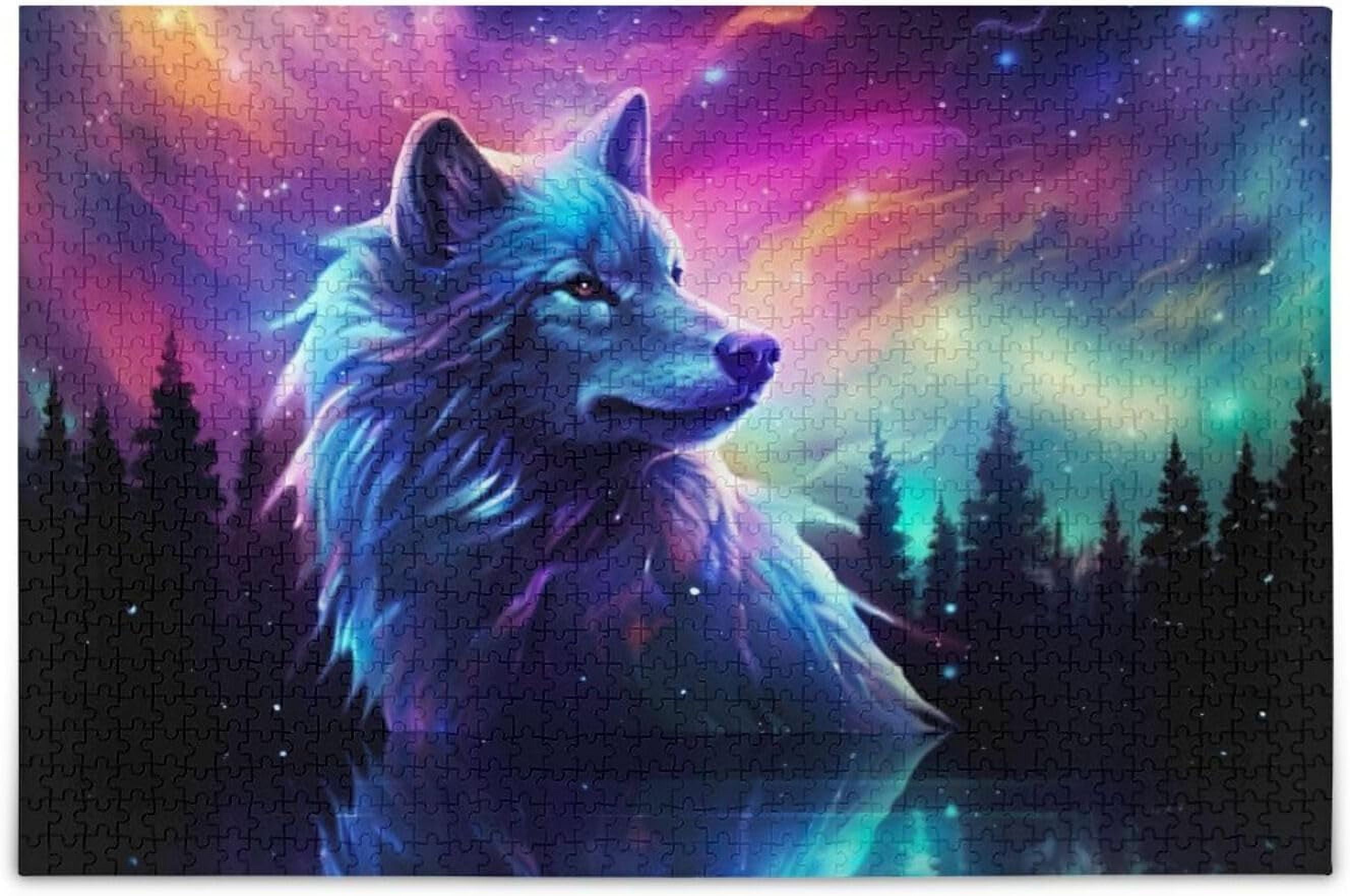 Wolf Wooden Jigsaw Puzzles, Intellectual Entertainment Educational ...