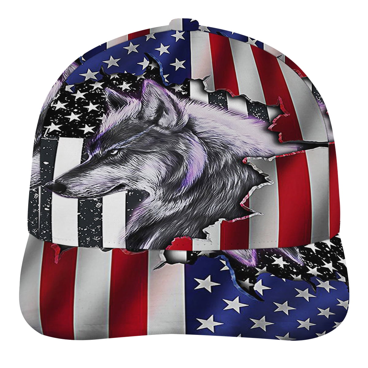 Wolf baseball cap hat - Walmart.com