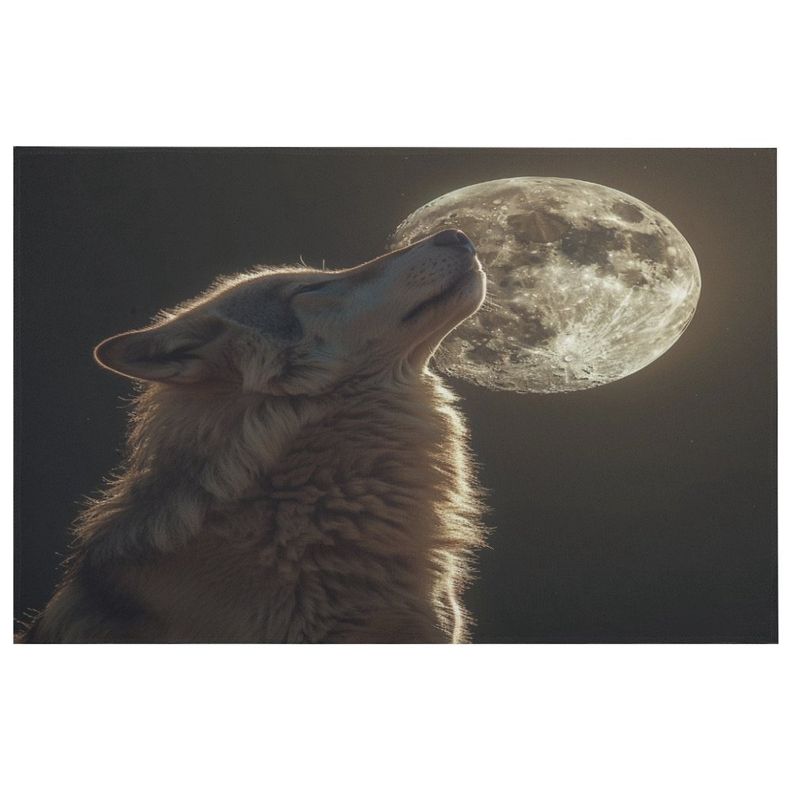 Wolf in The Dark Wind Adult Home Decor Bedroom Living Room Crystal ...