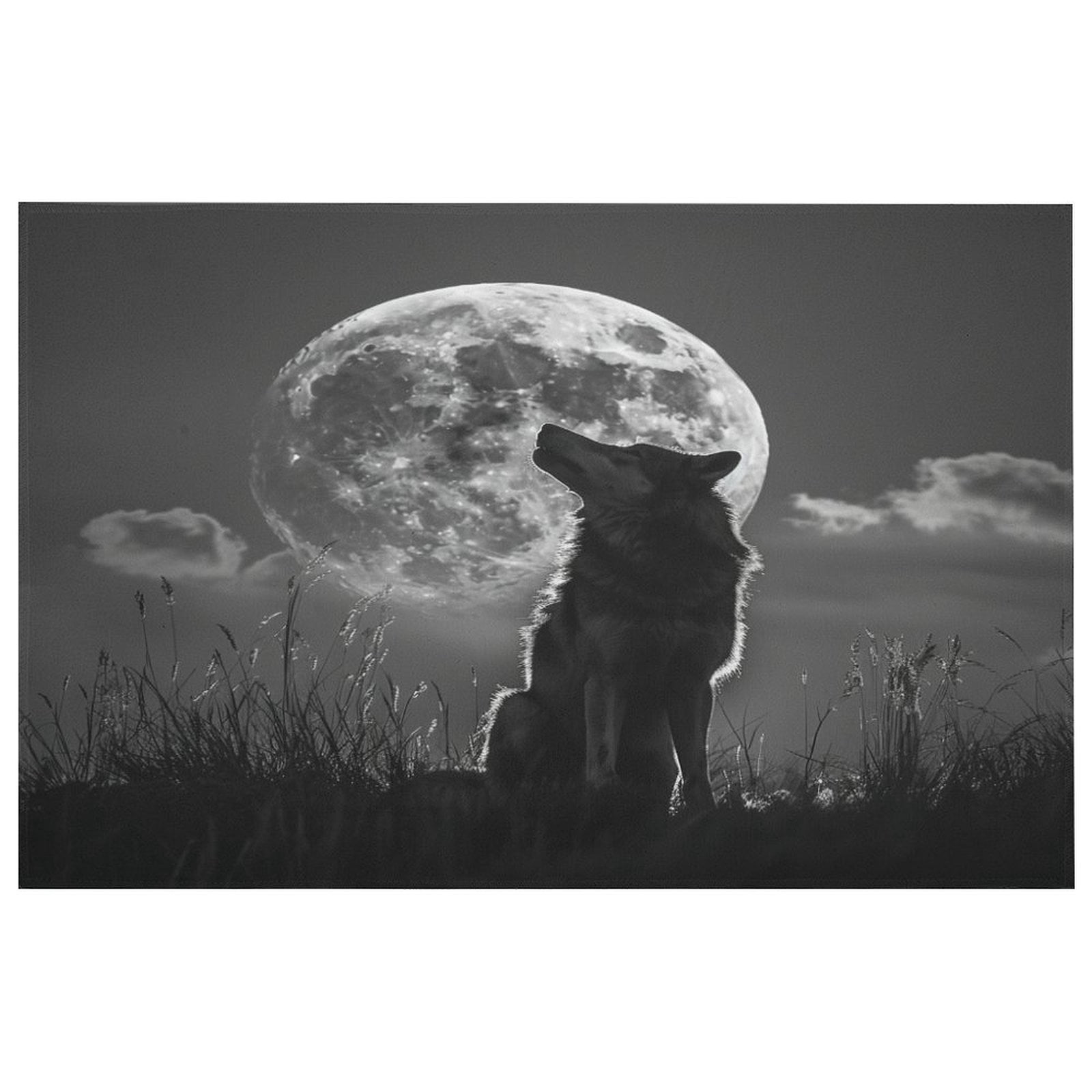 Wolf in The Dark Wind Adult Home Decor Bedroom Living Room Crystal ...