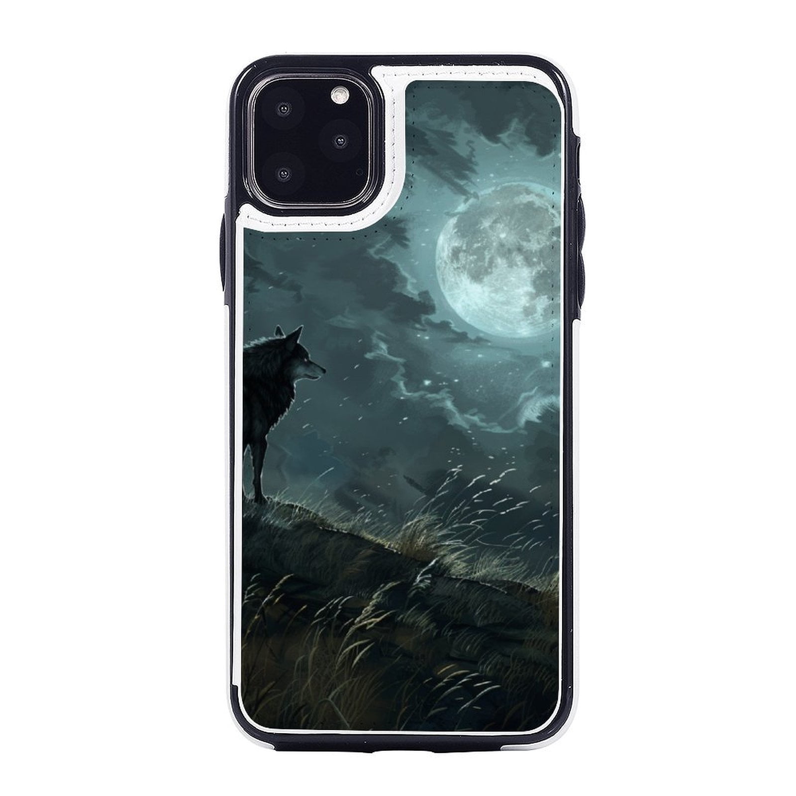 Wolf in The Dark Wind Leather Wallet Case for iPhone 16 15 14 13 12 11 ...