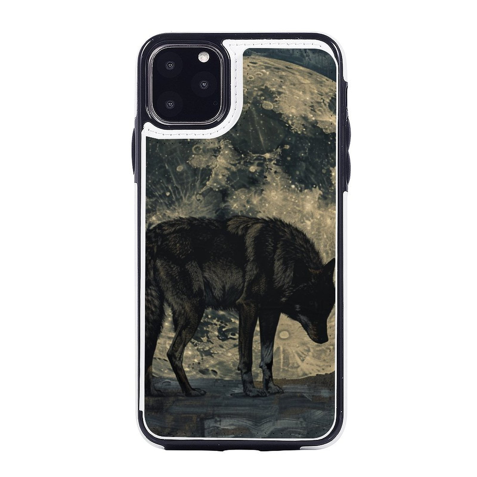 Wolf in The Dark Wind Leather Wallet Case for iPhone 16 15 14 13 12 11 ...