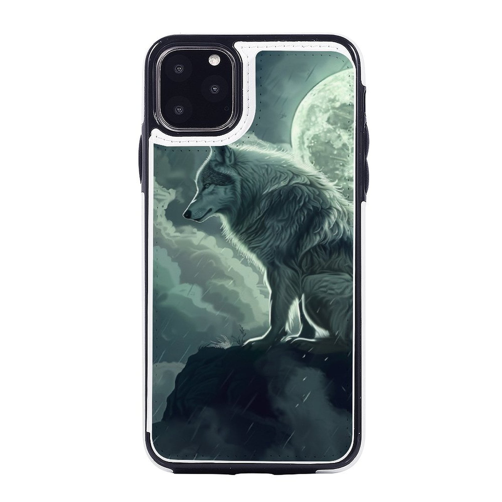Wolf in The Dark Wind Leather Wallet Case for iPhone 16 15 14 13 12 11 ...