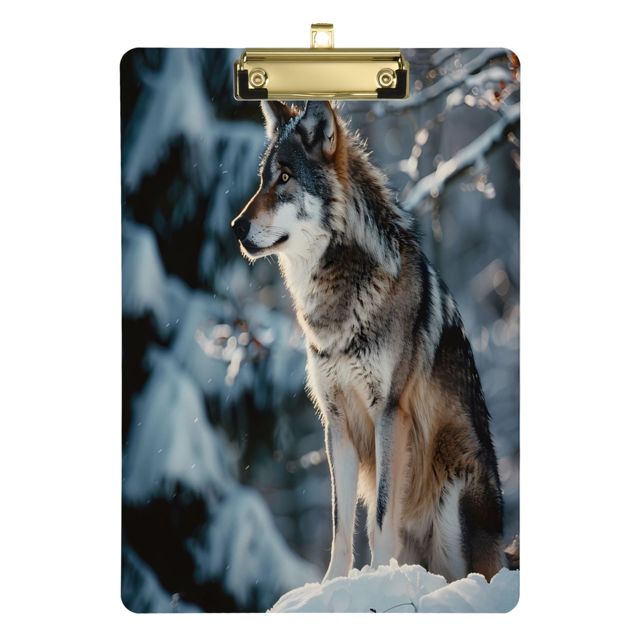 Wolf in Winter Acrylic Clipboards A4 Standard Letter Size Clipboard 12. ...