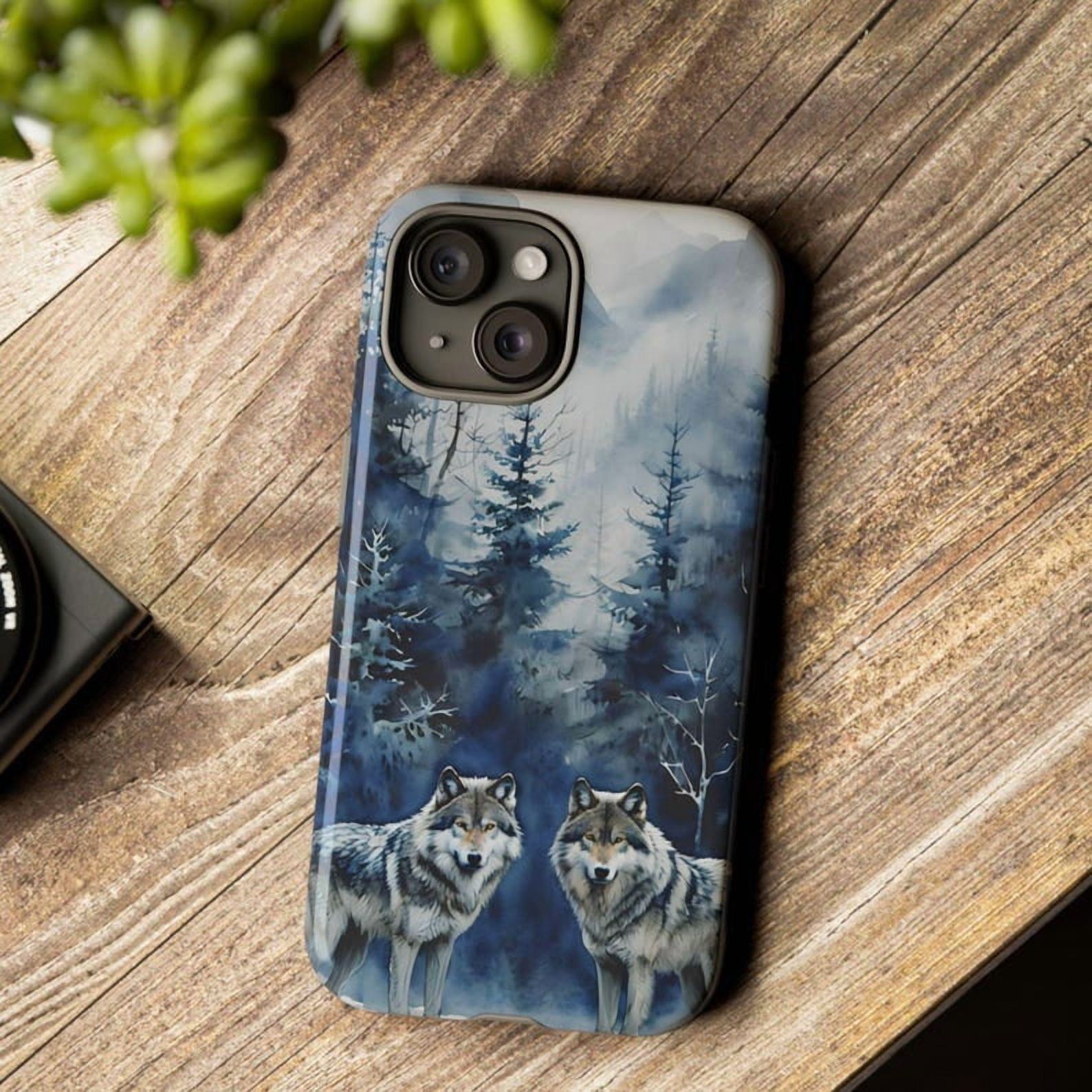 Wolf in Winter Forest Wildlife Phone Case for iPhone 12 to 17 Nature ...