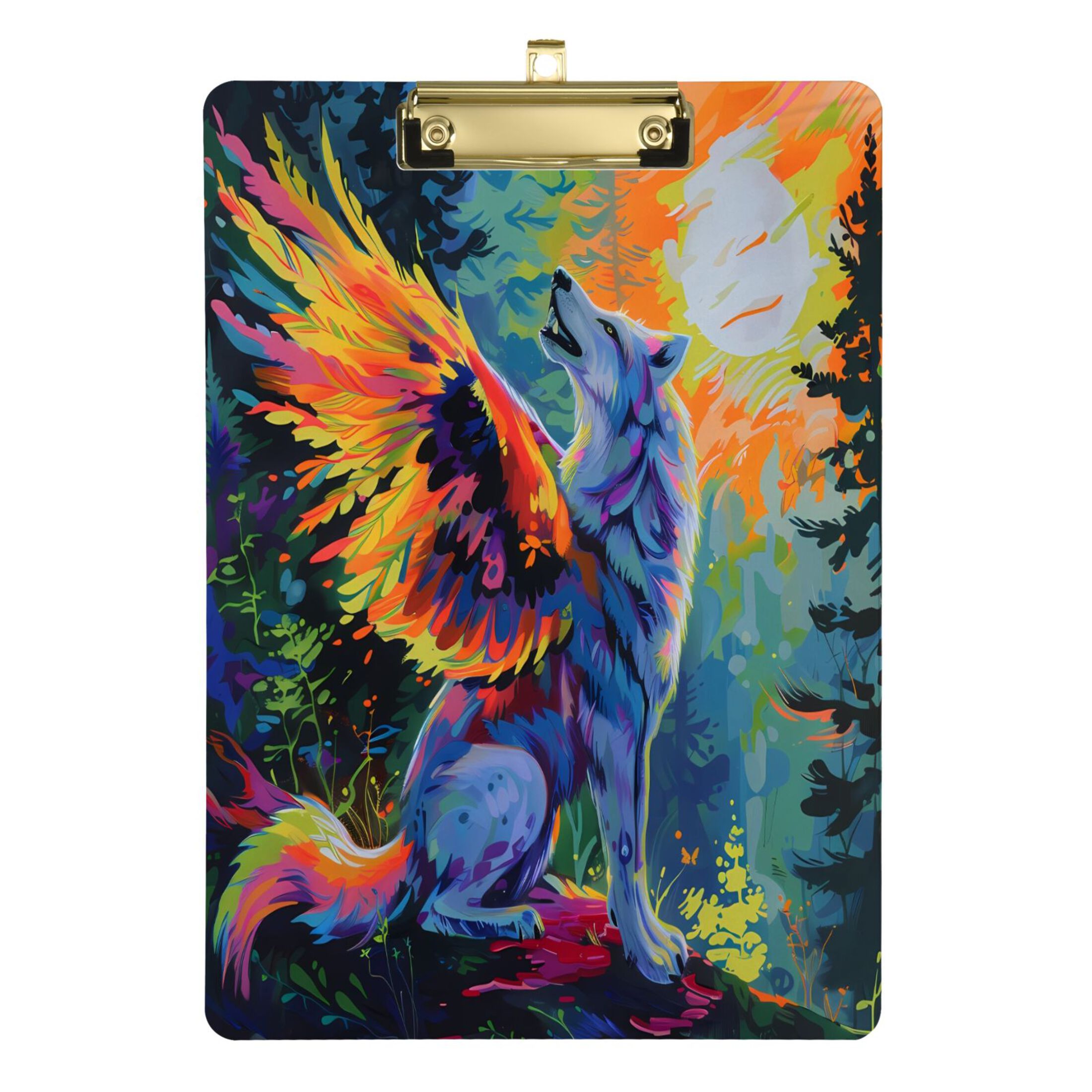 Wolf with Wing Acrylic Clipboards A4 Standard Letter Size Clipboard 12. ...