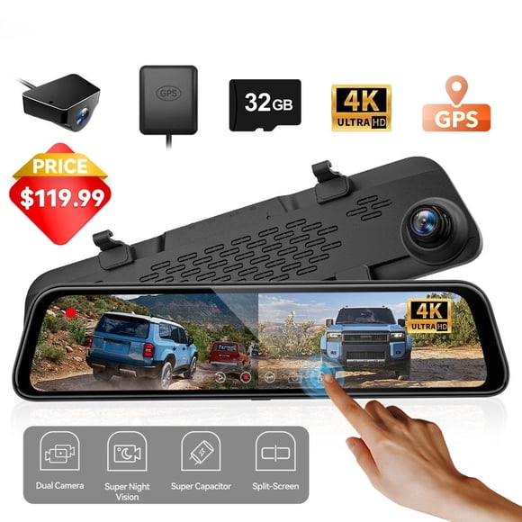 Rearview Mirror Dash Cams in Dash Cam Features - Walmart.com