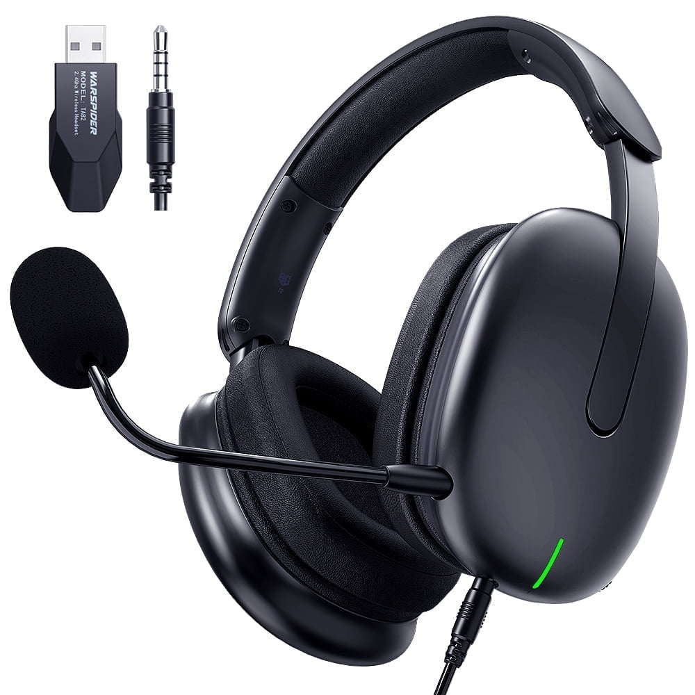 WolfLawS Wireless Gaming Headset for PC PS4 PS5 with Detachable Noise ...