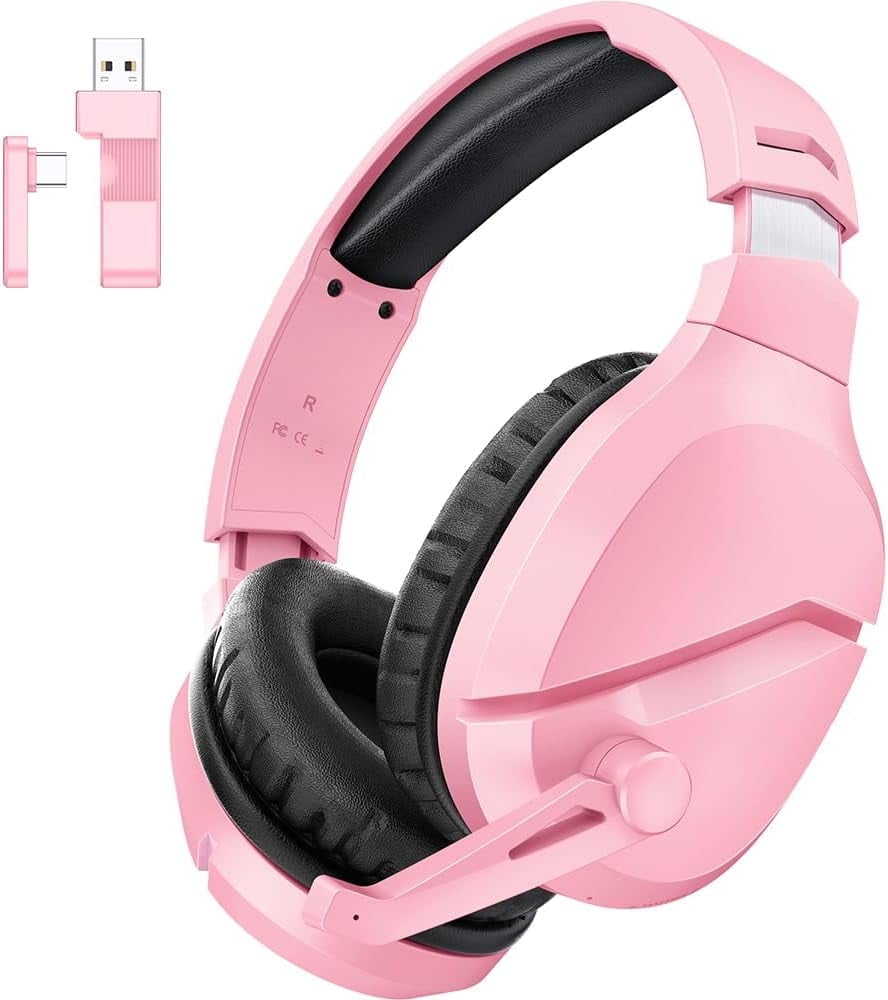WolfLawS Wireless Gaming Headset for PC PS4 PS5 with Detachable Noise ...