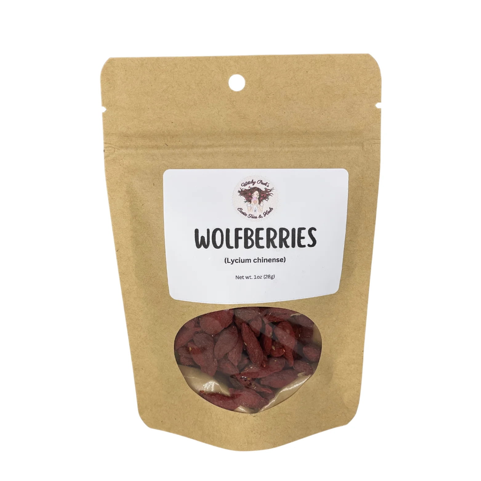 Wolfberries, Goji Berries Whole Dried Soft and Chewy Berry Snack, 1oz Pouch, Witchy Pooh's ...
