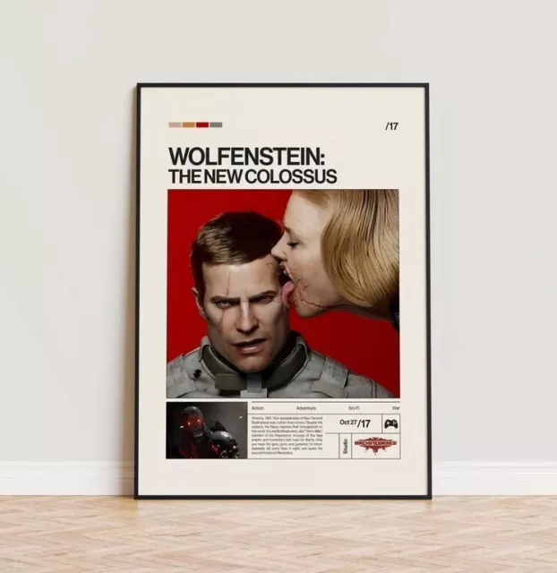 Wolfenstein 2 The New Colossus Poster, Video Game Poster, Minimalist ...